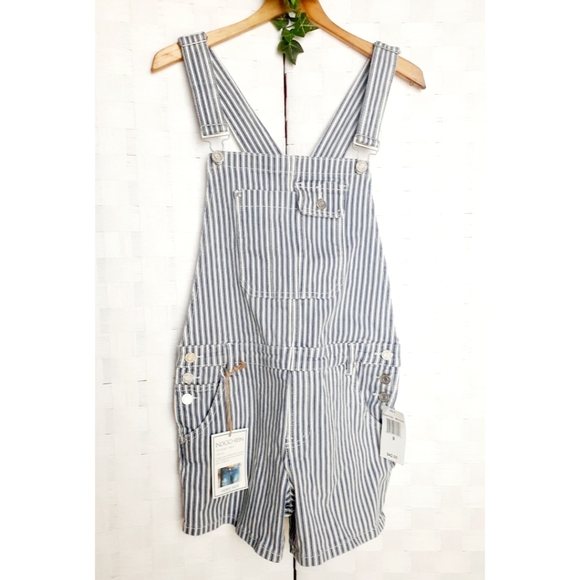 Indigo Rein | Shorts | Indigo Rein Stripe Shortalls In Medium Bluewhite ...